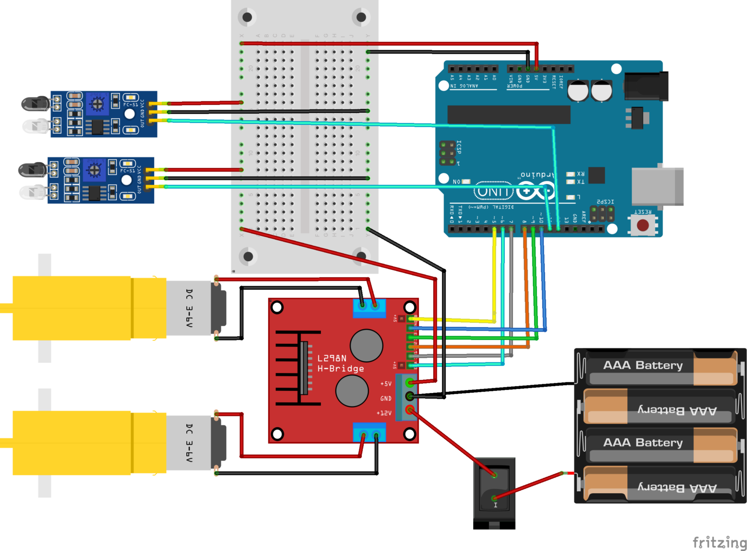Wir bauen einen Line Follow Roboter mit Arduino - Creatronix